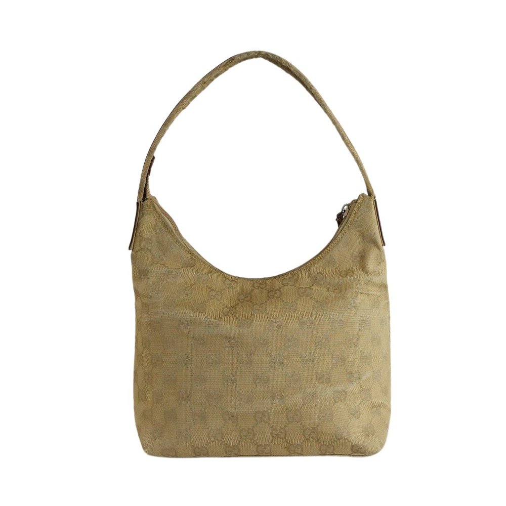 Gucci Gg Monogram Hobo Shoulder Bag Beige - Gem